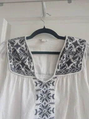 Monsoon | Tops | Charming White Greekisle Summer Blouse By Monsoon ...